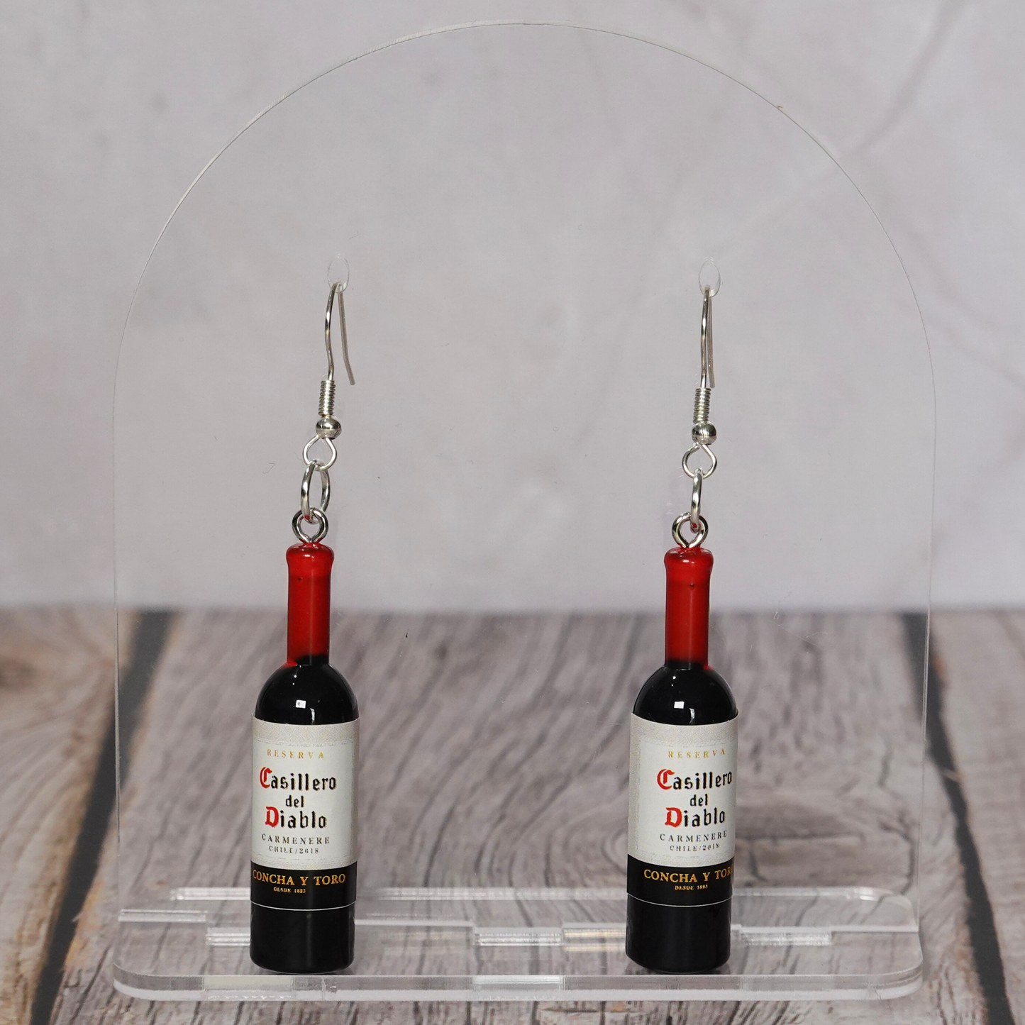 "Red Wine" Hook Dangle Earrings – White Dog Brown Cow